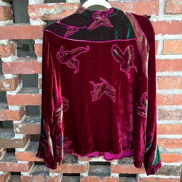 Citron Santa Monica | Tops | Citron Velvet Burnout Madam Butterflies ...